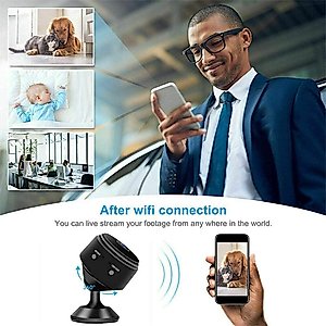 LUOWAN 2021 New Mini Camera 1080P Hidden Camera， Video Live Feed WiFi Wireless Cameras，with Night Vision Motion Detection1