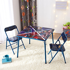 Marvel Avengers Infinity War 3 Piece Children's Activity Square Table and Chair Set, Ages 3+