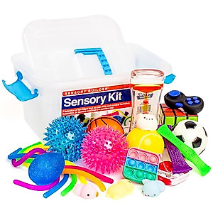 Sensory Builder: Fidget Toys Sensory Kit Bundle-from The Makers of Language Builder - Stress Relief Balls with Fidget Hand Toys for Anxiety Kids & Adults-Calming Toys for ADHD Autism Anxiety