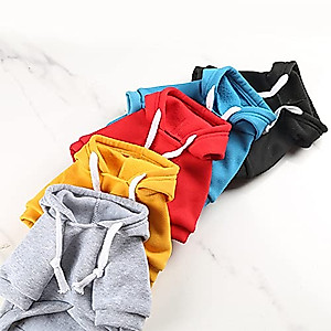 Dog Hoodie 2 Pieces Dog Hoodie Sweater with Hat and Pocket Warm and Soft Dog Sweaters for Small Medium Dogs Winter Pet Dog Puppy Hoodies Sweatshirt Cold Weather Dog Coat Clothes for Boys or Girls