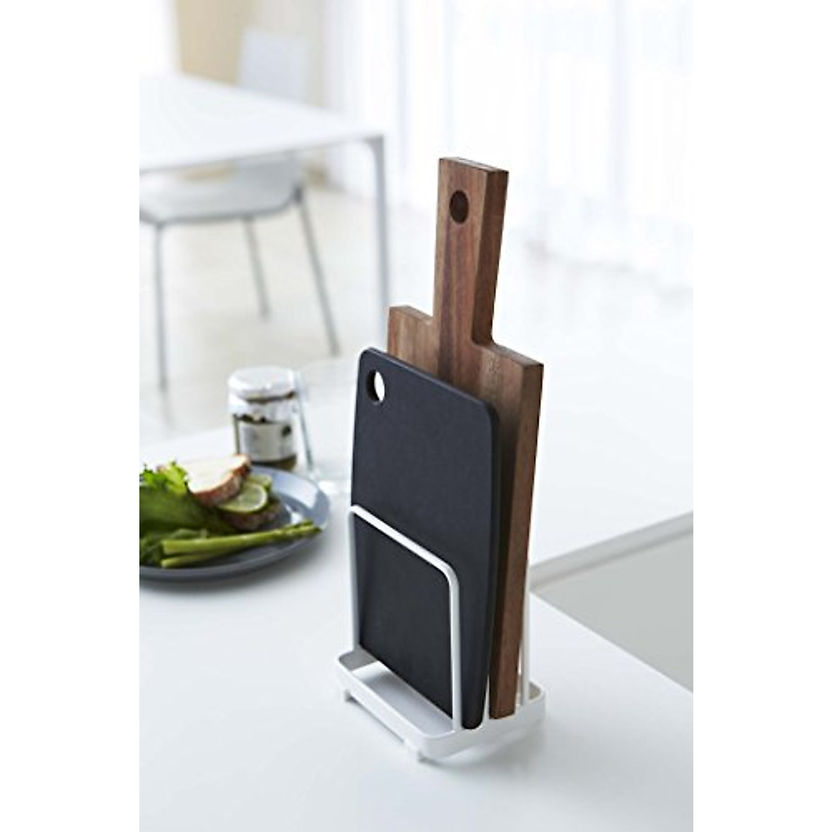 Yamazaki Home Plate Cutting Board Stand – Kitchen Storage Rack Holder Organizer