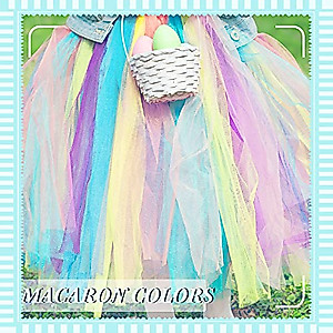 Juinte 13 Rolls 6 Inch Rainbow Ribbon Pastel Tulle Roll 1 Inch Ribbon for Crafts 150 Yards Fabric Spool Ribbon 144 Yards Satin White Rainbow