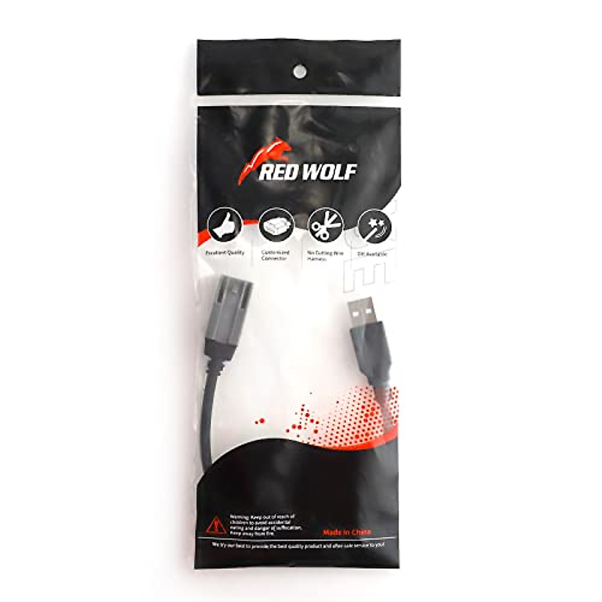 RED WOLF Car Radio Factory USB Port Retention Cable Wiring Harness Fit for 2011-2022 Subaru WRX Impreza Forester Outback Retain OE USB Wire Adapter Install Aftermarket Stereo Head Unit 4 Pin Input