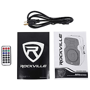 Rockville BPA10 10" Professional Powered Active 400w DJ PA Speaker w Bluetooth, Black