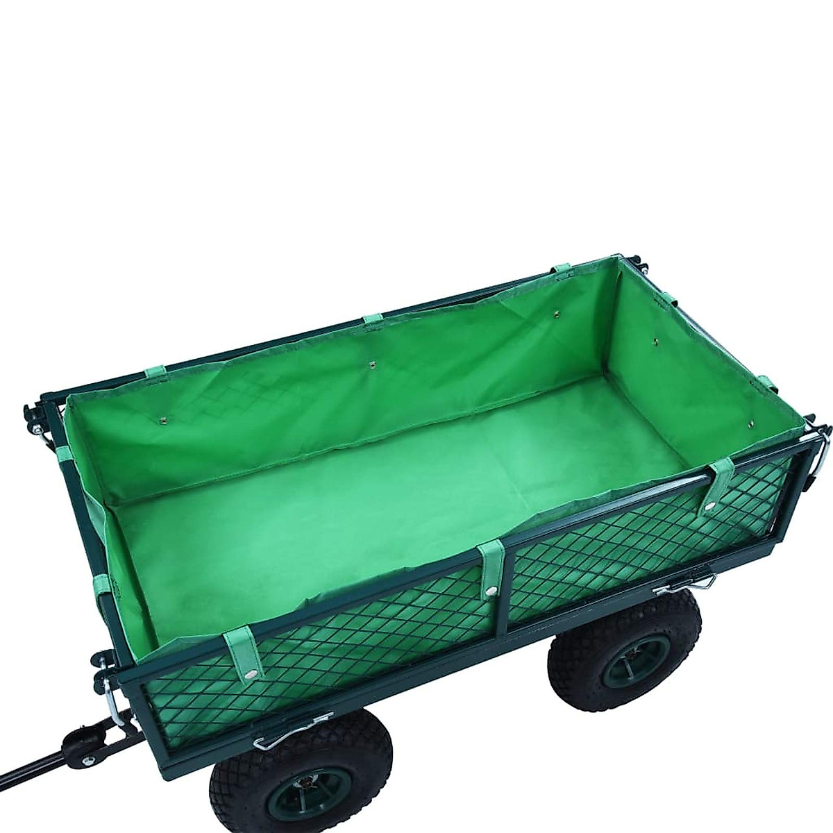 Tidyard Garden Cart Liner Outdoor Utility Wagon Outdoor Camping Trolley Cart Weather Resistant Fabric 600D Polyester Liner Green 33.9 x 18.1 x 8.7 Inches (L x W x H)