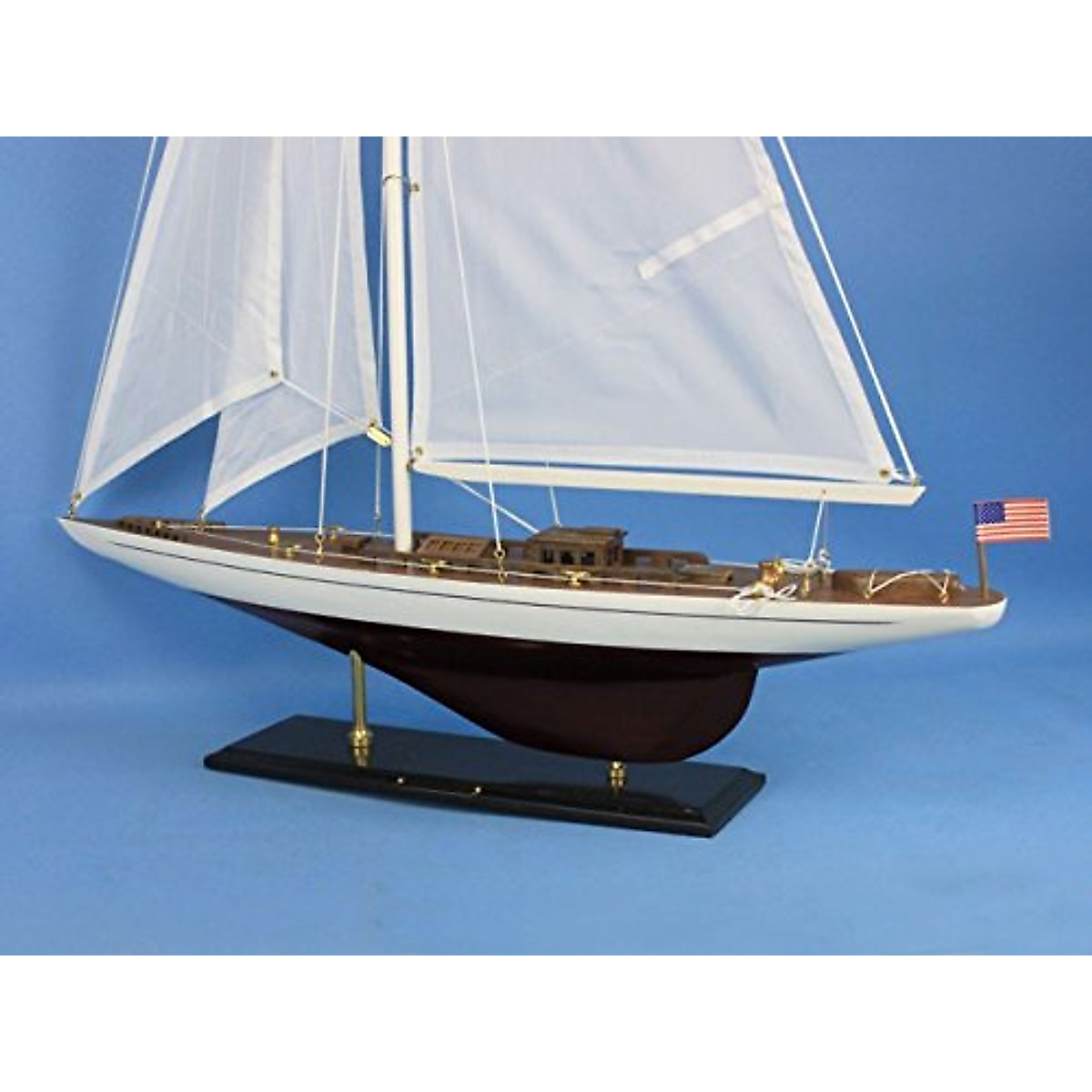Hampton Nautical Wooden Ranger Model Sailing Yacht, 35"