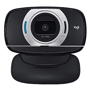 Logitech HD Laptop Webcam C615 with Fold-and-Go Design, 360-Degree Swivel, 1080p Camera