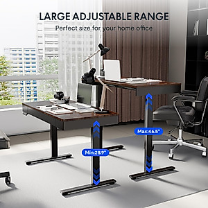 FLEXISPOT E1FR Height Adjustable Standing Desk 55 Inches 2 Tier Electric Sit Stand Up Home Office Desk with Memory Controller Pegboard Ergonomic Workstation (White Frame + 55" Maple Top)