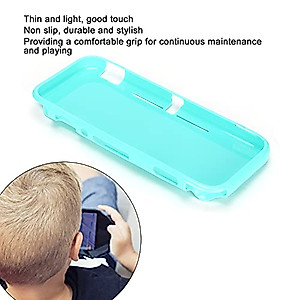 Game Console Protective Cover, Precise Cutou TPU Sleeve Anti Fingerprint Wear Resistant Half Packed Comfortable for Switch Lite(Turquoise)