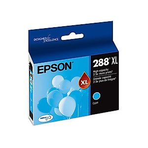 EPSON T288 DURABrite Ultra -Ink High Capacity Cyan -Cartridge (T288XL220-S) for Select Epson Expression Printers