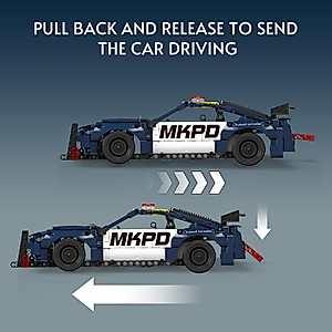 Mould King 27004 Mini P1 Sports Car Model Building Kits, MOC Building Blocks Set to Build, Gift for Kids Age 8+/Adult Collections Enthusiasts(306 Pieces, Static Version with Display Box)