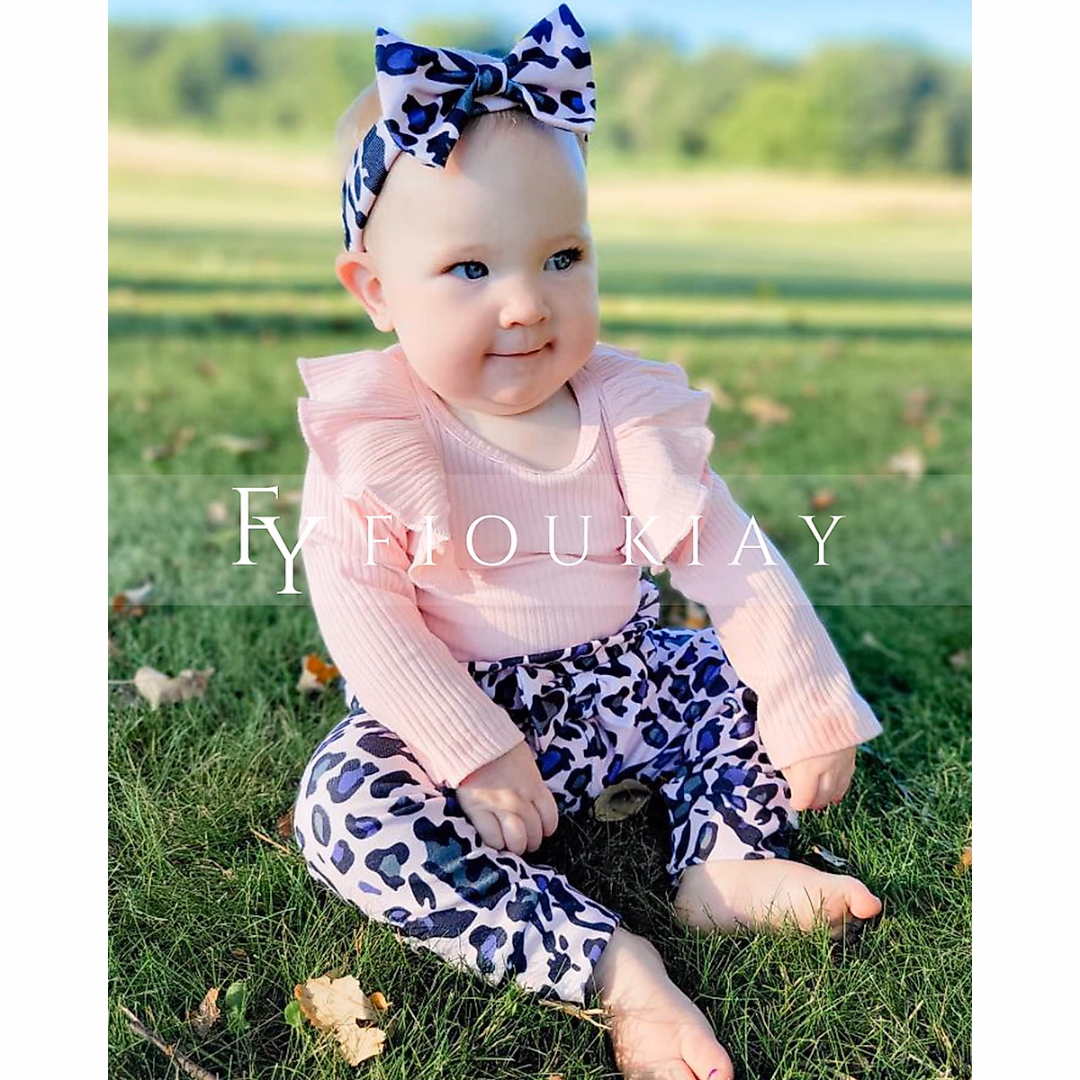 fioukiay Preemie Newborn Baby Girls Clothes Infant Romper Bodysuit Pants Clothing Set Fall Winter Outfits (Pink Leopard 01, Preemie)