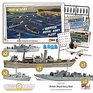 Cruel Seas Warlord British Royal Fleet 1:300 WWII Naval Military Wargaming Plastic Model Kit 782611001