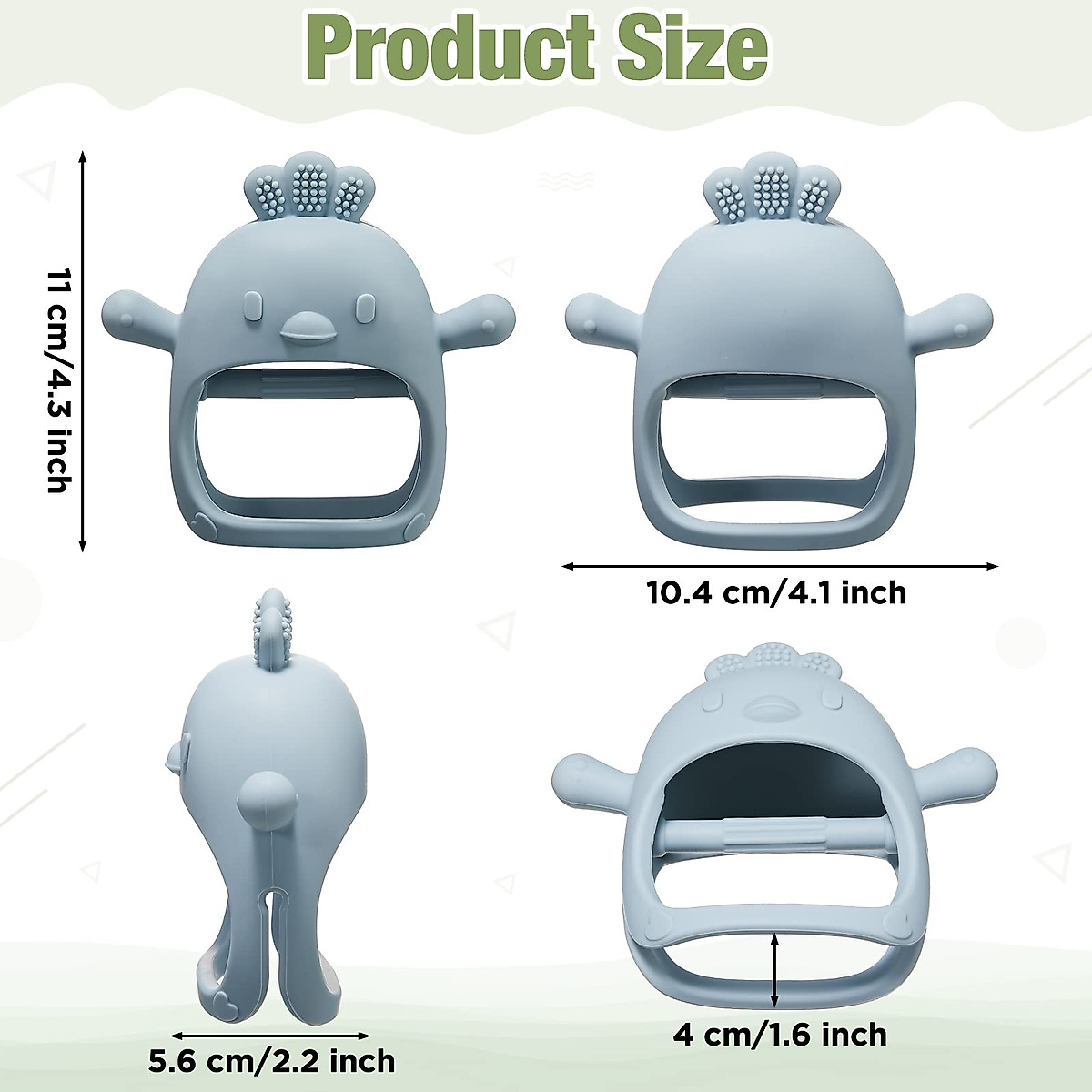 6 Packs Baby Teether Toy Silicone Teething Toys for Babies 0-12 Months Baby Pacifier Baby Chew Toys Anti Dropping Wrist Hand Teethers Mitten for Sucking Needs Soothing