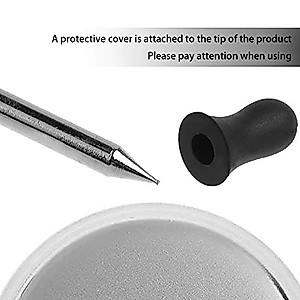 BLUECELL 2pcs Silver Color Desk Straight Rod Paper Holder Spike Stick Receipts Check Bill Fork, 5-3/4inches