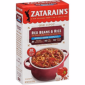 Zatarain's Reduced Sodium Red Beans & Rice, 8 Oz (Pack Of 12)