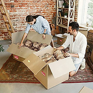 ecoducer 15”x164’ Honeycomb Packing Paper Moving Supplies with 48 Fragile Stickers &100 ft Jute Twine. Eco Friendly Bubble Cushioning Wrap Packing Material. Biodegradable Shipping Supplies.