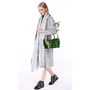 PIJUSHI Designer Leaf Handbags and Purses for Women Top Handle Satchel Shoulder Bag (22352 Green)