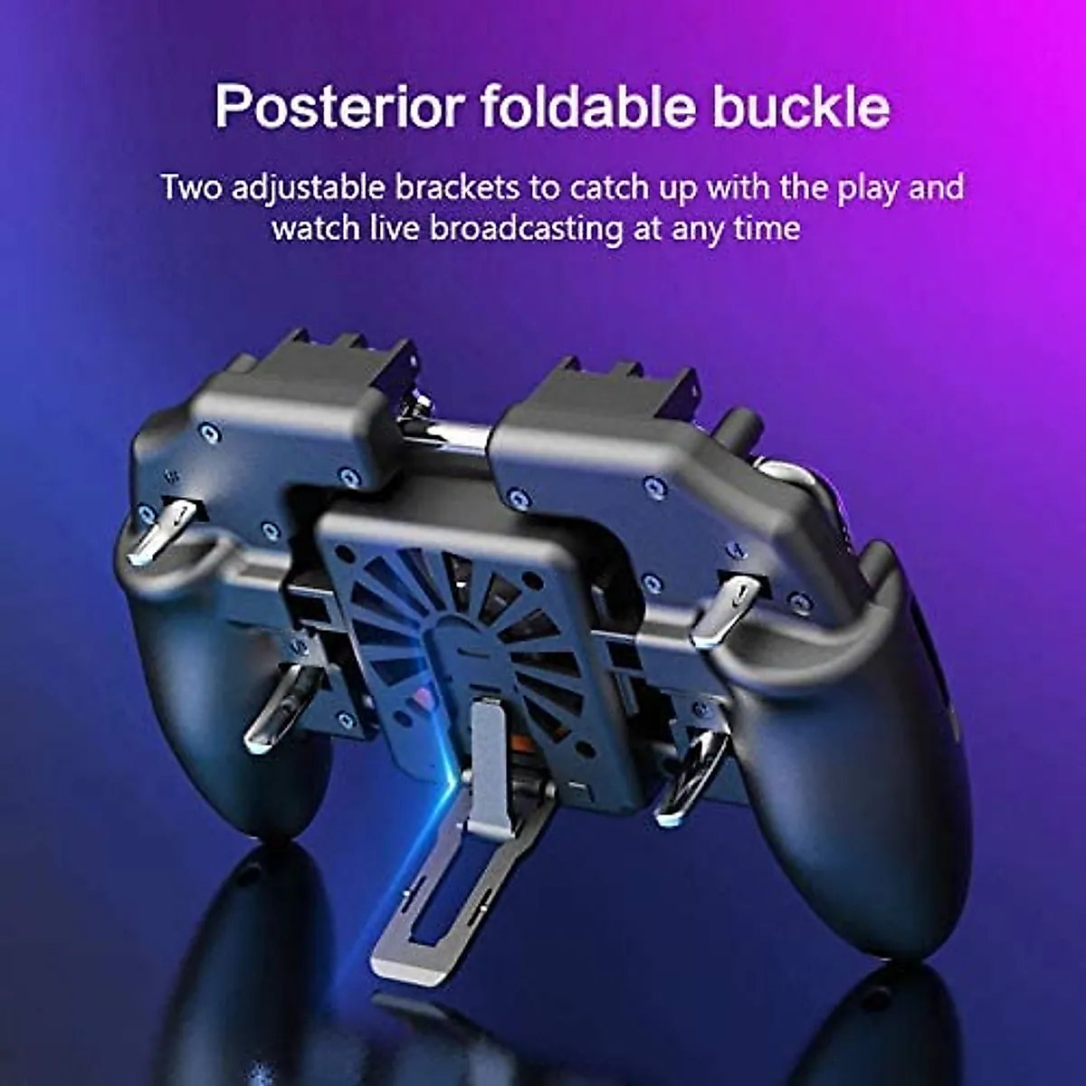Mikirini Mobile Phone Game Controller with Built-in Battery for PUBG/Call of Duty/Knives out, Cell Phone L2R2 Gaming Triggers for 4.5-6.7" iPhones/Android Phones