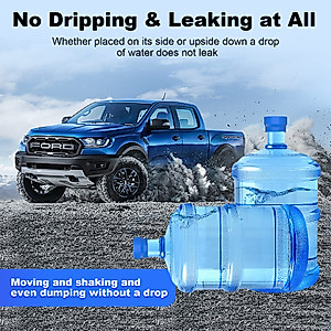 MYLOLF 3 & 5 Gallon Water Jug Cap, Reusable Food Grade Silicone Replacement Cap for 55mm Standard/Screw/Crown Tops Water Bottle and Water Dispensers, Non-Spill & Leak Free - 3PCS