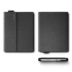 Spigen Stand Folio Designed for Microsoft Surface Go 4 Case (2023) / Surface Go 3 Case (2021) / Surface Go 2 Case (2020) / Surface Go Case (2018) with Pen Holder - Charcoal Gray