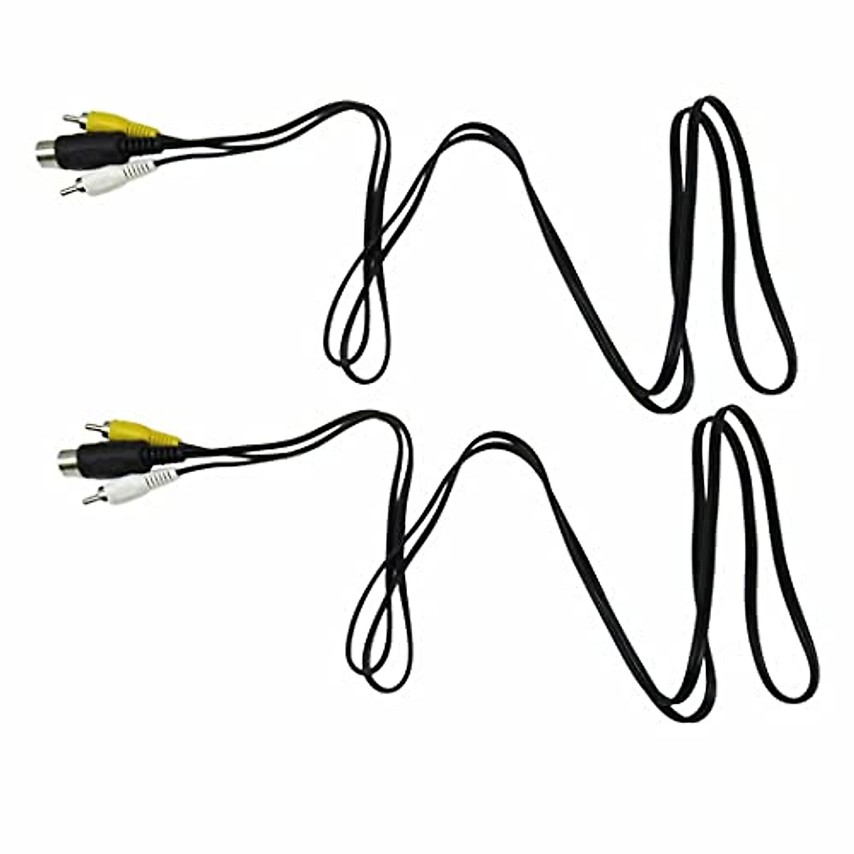 WGL 2pcs New Replacement RCA AV Cable for Sega Genesis & Sega Master System