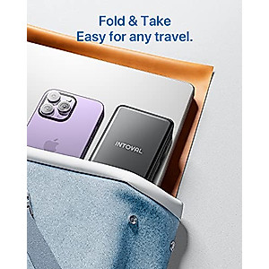 Intoval Charging Station for Apple iPhone/Watch/Airpods, 3 in 1 Foldable Wireless Charger for iPhone 14/13/12/11/XS/XR/XS/X/8, iWatch 8/Ultra/7/6/SE/5/4/3/2, Airpods Pro2/Pro1/3/2/1 (F3,Black)