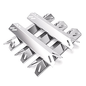 Hisencn 15.35'' Heat Plates for Cuisinart 2556, 2456, GAS2456AS, GAS2556AS, GAS1456ASO, GAS1456BSO, GAS2420AS, Heat Tents Replacement Parts for Cuisinart 5-Burner Gas Grill, Stainless Steel, 5-Pack