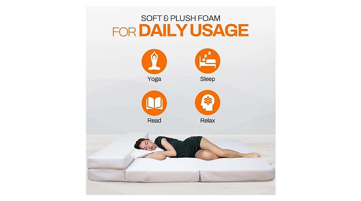 Cheer Collection Memory Foam Folding Mattress - Convertible Sofa Bed