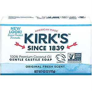 Natural Castile Bar Soap - Kirk's Castile Natural Coco Bar Soap 4oz - 5 Pack