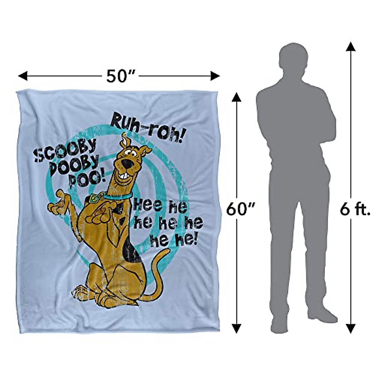 Scooby-Doo Quoted Officially Licensed Silky Touch Super Soft Throw Blanket 50" x 60"