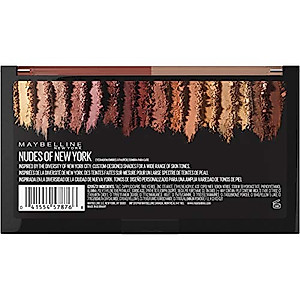 Maybelline New York Nudes 16 Pan Eyeshadow Palette Custom Designed Of Diverse Skin Tones, 0.634 Oz 0 01 THE NUDES OF NEW YORK,K3758400