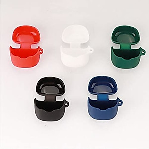 Ferbao Silicone Carrying Case Compatible with JBL Tune Flex Headphones,Portable Scratch Cover with Carabiner (Red)