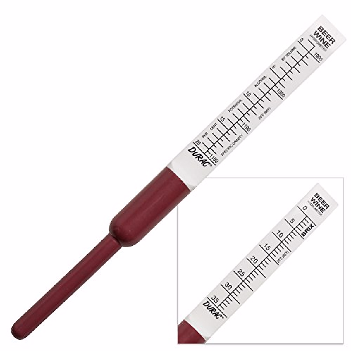 SP Bel-Art, H-B DURAC Triple Scale Beer and Wine Hydrometer, Shatterproof (B61800-6100)