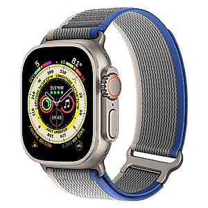Trail Loop for Apple Watch Band 49mm 45mm 44mm 42mm Women Men, iWatch Bands Sport Strap Nylon Bracelet Wristband for Apple Watch Ultra Band Series 8 Series 7 Series SE2 SE 6 5 4 3 2 1, Blue/Grey