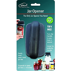 Jokari Easy Grip Adjustable Jar Opener to Open Jars with Lids of Virtually Any Size. Perfect Kitchen Gadget Accessory So Anyone With Arthritis, Weak Grip Strength or Sore Hands Can Twist Tops Easily