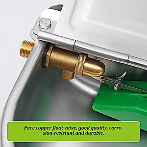 2 Set Automatic Dog Water Bowl Trough Waterer 304 Stainless Steel 2.5L Livestock Water Dispenser for Horses Cattles Goats Sheeps Dogs