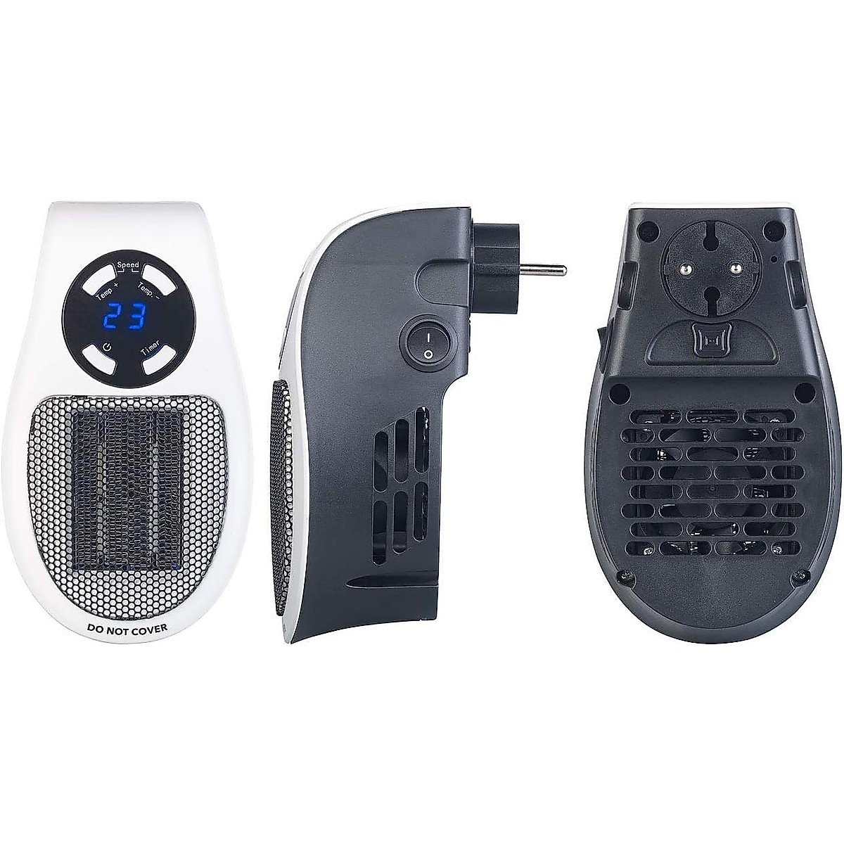 Hupillyur Heat Plug In Heater Electric Space Heater for Bathroom and Small Rooms Low Energy Consumption Blissheat Cozy Heater Portable Compact Whisper Quiet (1 PCS)