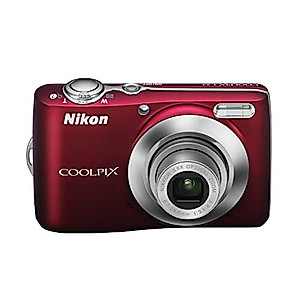 Nikon Coolpix L22 12.0MP Digital Camera with 3.6x Optical Zoom and 3.0-Inch LCD (Red-primary) (Renewed)
