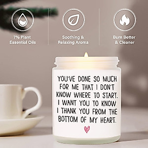 BAUBLEDAZZ Thank You Gifts for Women, Thank You Candle- Handmade Lavender Natural Soy Wax Candle (7oz)- Hostess Gifts, Appreciation Gifts, Thank You Gifts for Friends, Coworker, Men