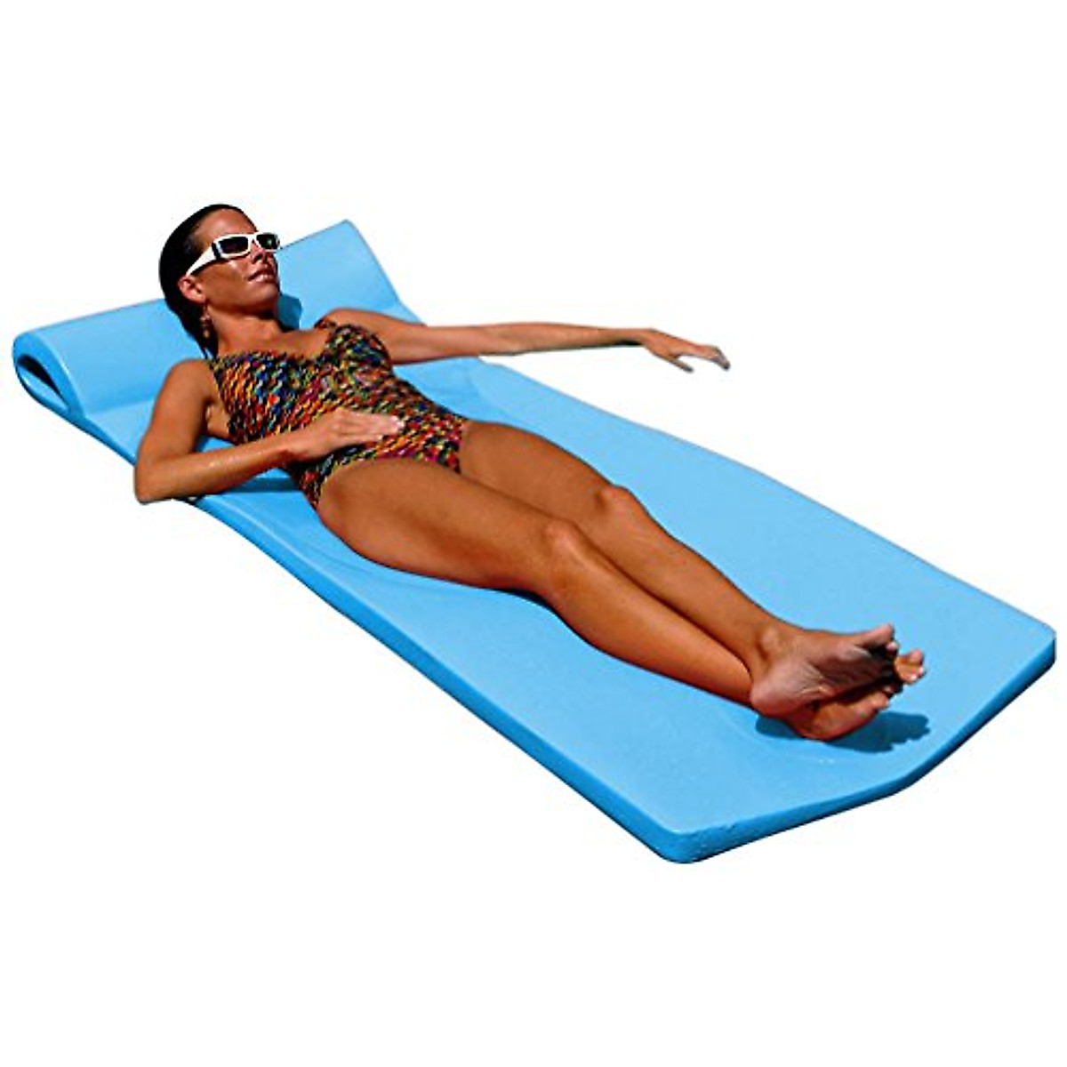 Pool Mate XX-Large Foam Mattress Swimming Pool Float, Marina Blue
