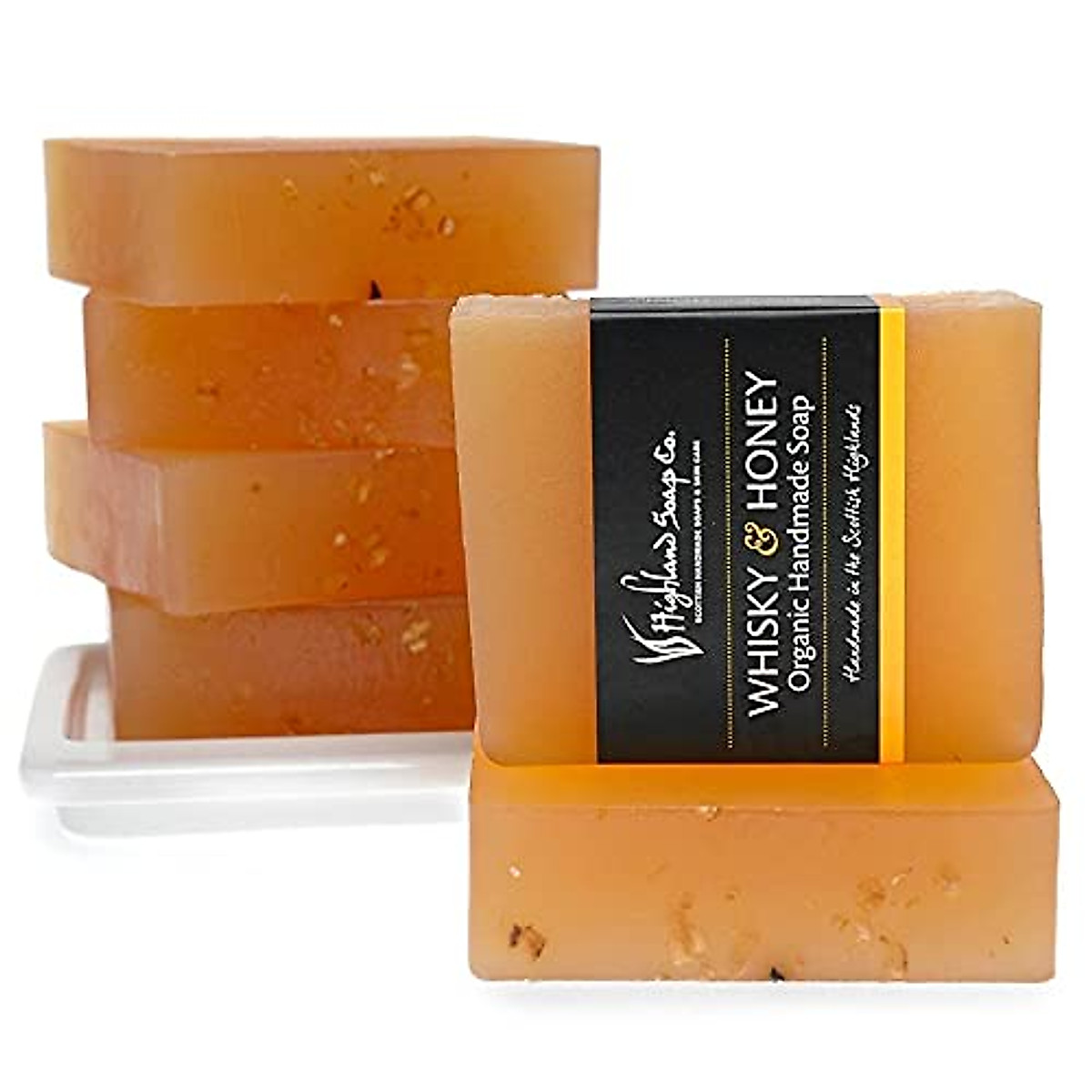 The Highland Soap Company, Organic Handmade Soap, 5.3oz (Whisky & Honey)