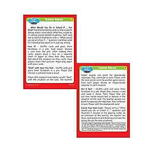 Super Duper Publications | What Would You Do at School If… Fun Deck | Social Skills Flash Cards | Educational Learning Materials for Children