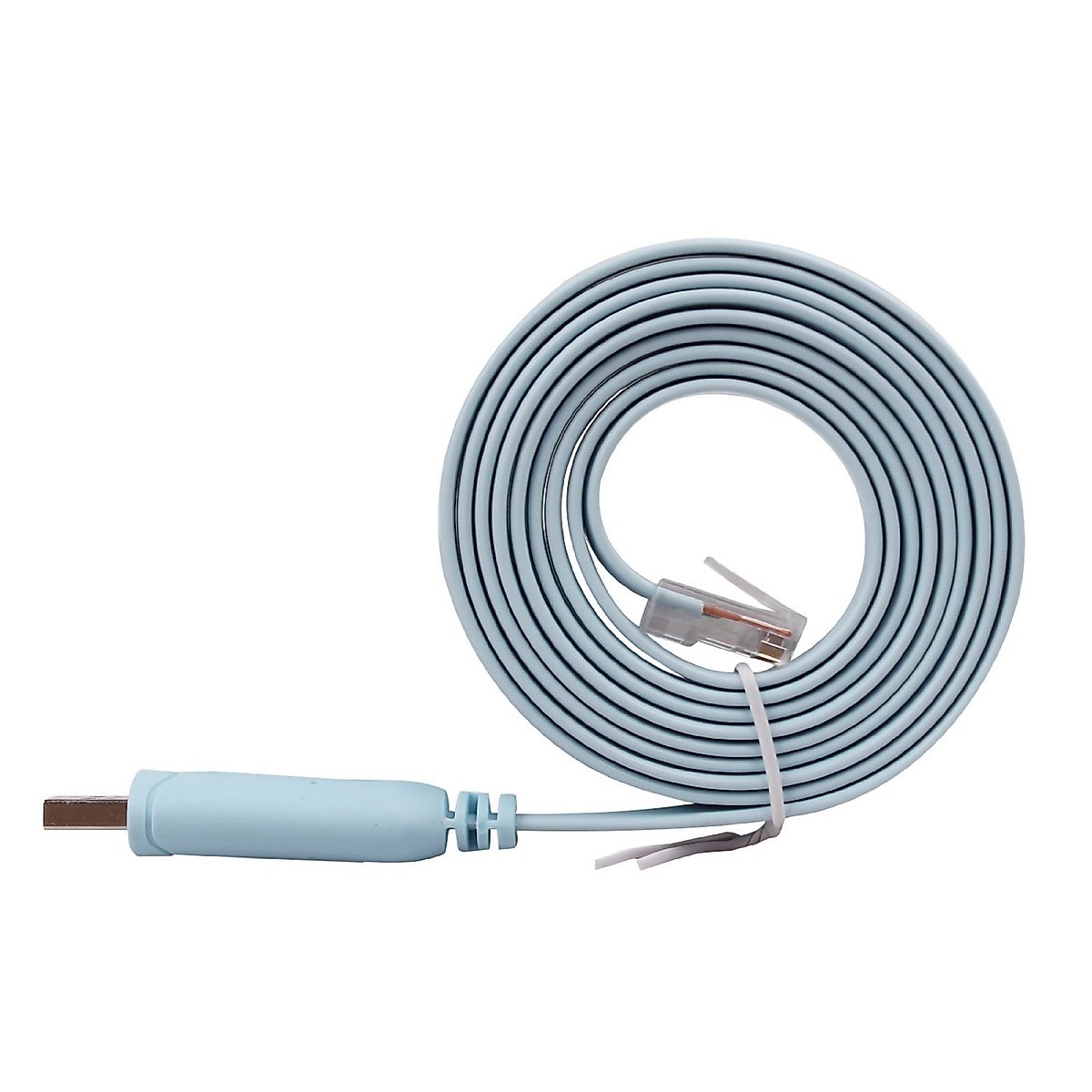 RW RoutersWholesale DB9 to RJ45 Console Cable 72-3383-01 Compatible/Replacement for Cisco CAB-CONSOLE-RJ45= (FTDI USB Type A to RJ45)