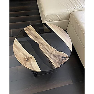 Epoxy Table, Live Edge Wooden Table, Epoxy Resin River Table, Natural Wood,Dining table, Natural Epoxy Table, Resin Table 54x54 inch