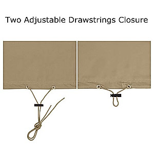 SunPatio Outdoor Daybed Cover 88 Inch, Heavy Duty Waterproof Patio Furniture Sofa Cover with Taped Seam, FadeStop Material, All Weather Protection, Taupe