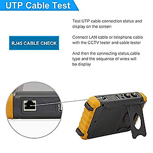 5 Inch 4 in 1 CCTV Monitor Tester, AHD/TVI/CVI/CVBS Coaxial Analog Video Monitor Tester, UTP/PTZ Cable Test for 1080P/3MP/4MP/5MP Analog Security Camera, VGA DC12V Output Camera Portable CCTV Tester