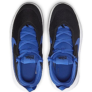 Nike Kid's Team Hustle D10 GS Basketball Shoe, Black/Game Royal-photon Dust, 7 Big Kid