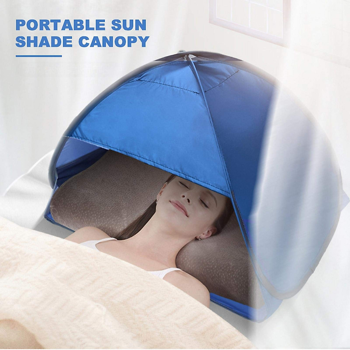 Activane Pop Up Beach Tent,Portable Adjustable Beach Sun Shade Canopy, Instant Outdoors Beach Tent, Mat Sun Protection Shelter for Face While Sunbathing L,80*50*55cm