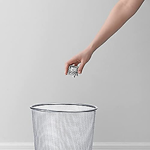 Zeller 18101 Corbeille à Papier, Métal, Argent, 29,5 x 29,5 x 35 cm